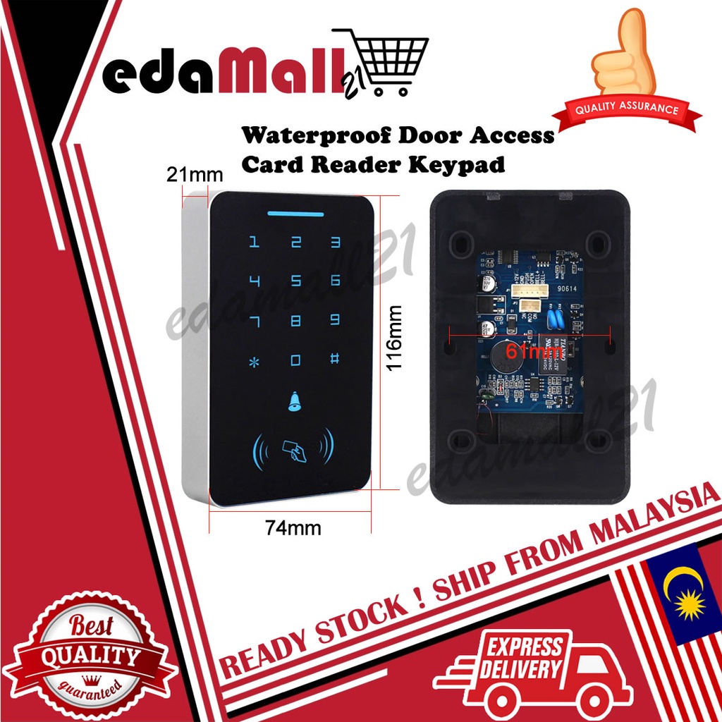 A1 DOOR ACCESS READER CONTROL KEYPAD ONLY / DOOR ACCESS SYSTEM | Shopee ...