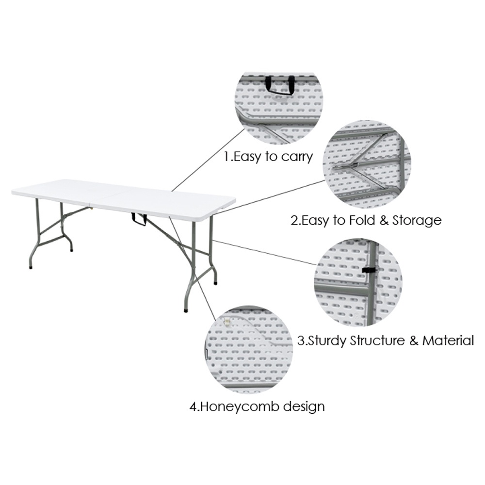 4/5/6FT Foldable Banquet Table Event / Camping / Hall / Buffet Outdoor ...