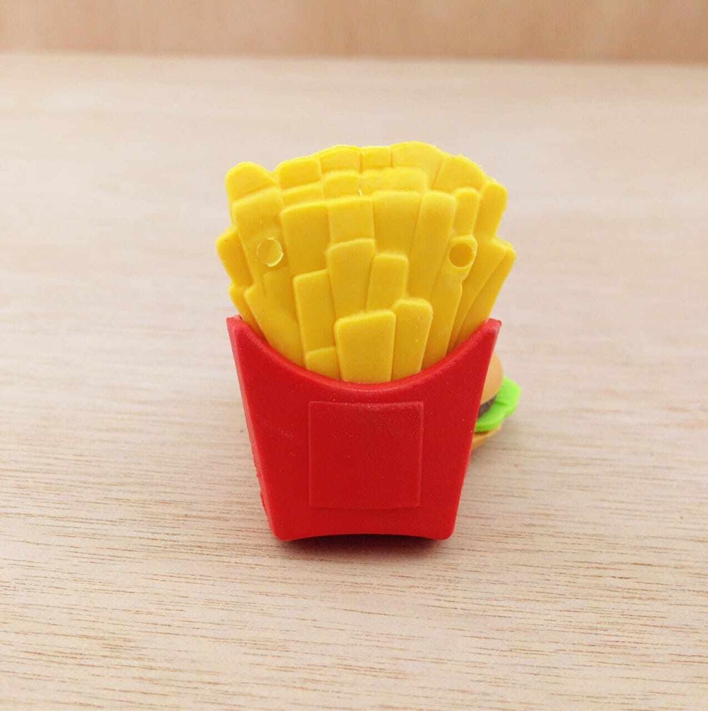 Creative fast food hamburger hot dog French fries eraser student eraser ...