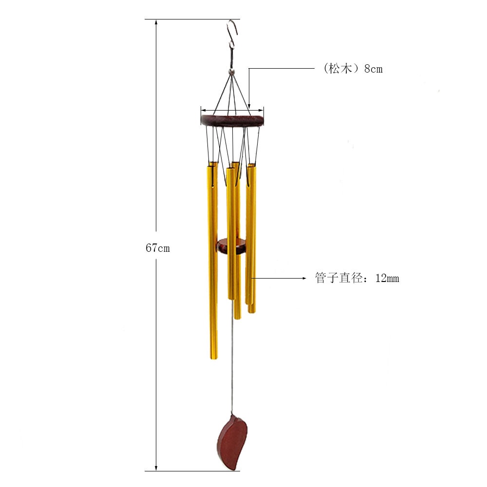 Metal Wind Chimes 6 12 18 Tubes European Style Crisp Multi Tube Chime ...