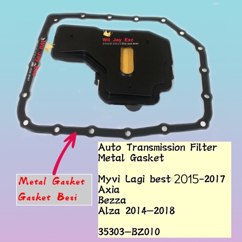 VRX AUTO FILTER 35303-BZ010 STEEL GASKET,PERODUA MYVI LAGI BEST 2015 ...
