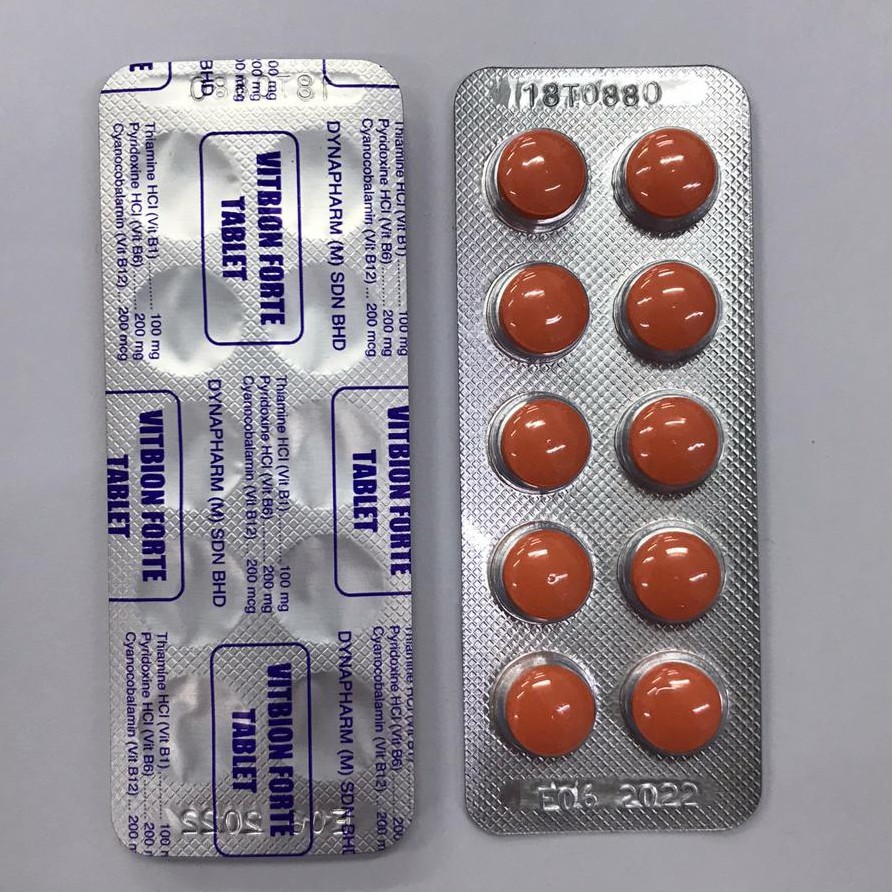 VITBION FORTE TABLETS 10'S (SAKIT URAT, KEBAS / NERVE PAIN, NUMB) [EXP ...