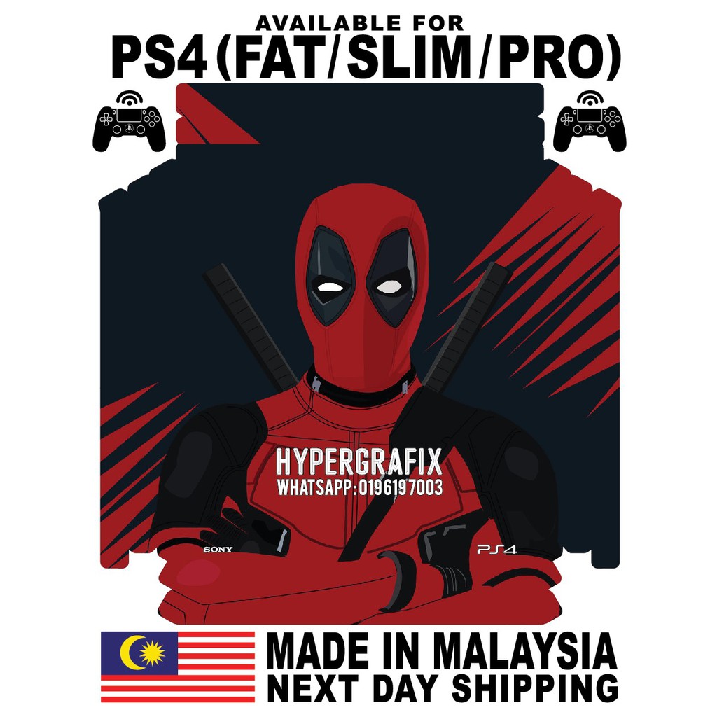 PS4 PLAYSTATION STICKER SKIN DECAL PS4 FAT PS4 SLIM PS4 PRO DESIGN 1105 ...