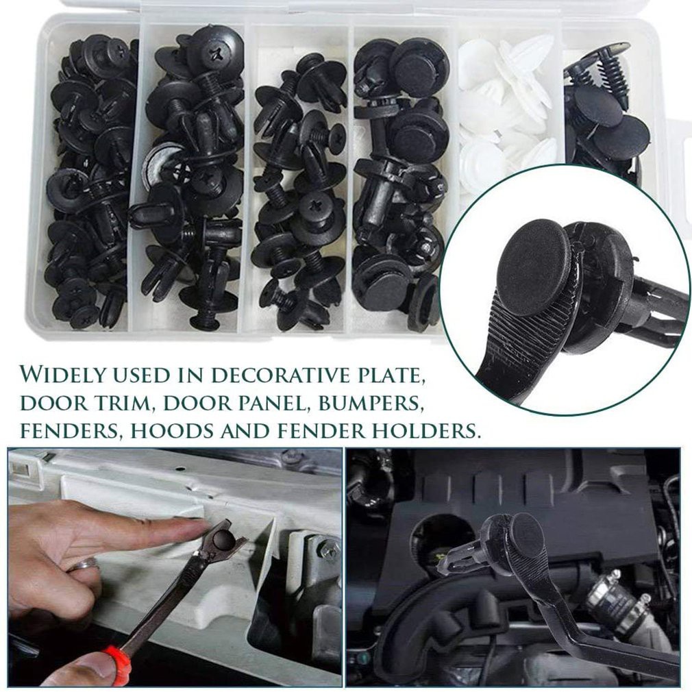 ⭐100pcs Car Clip Car Fastener Car Bumper Clips Rivet Door Panel ...