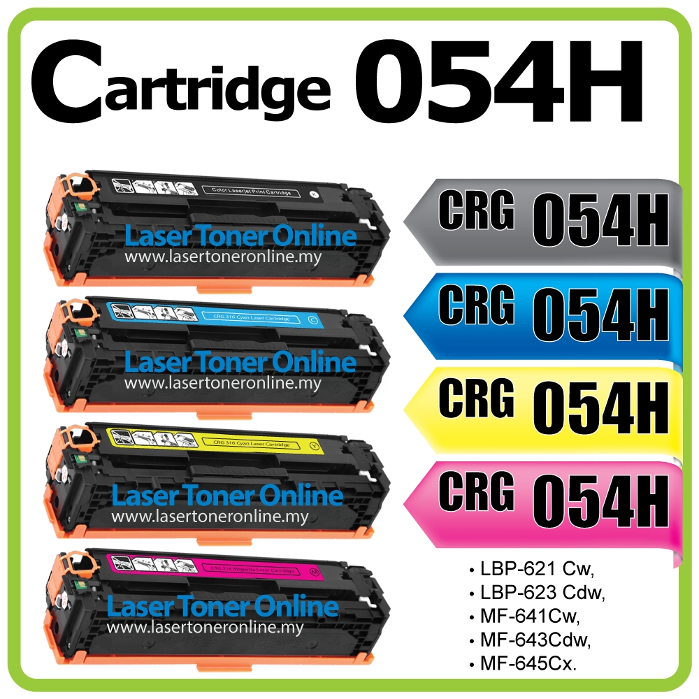 Compatible Cano* Cartridge 054H Cano*054 54H imageClass LBP 620C 621Cw ...