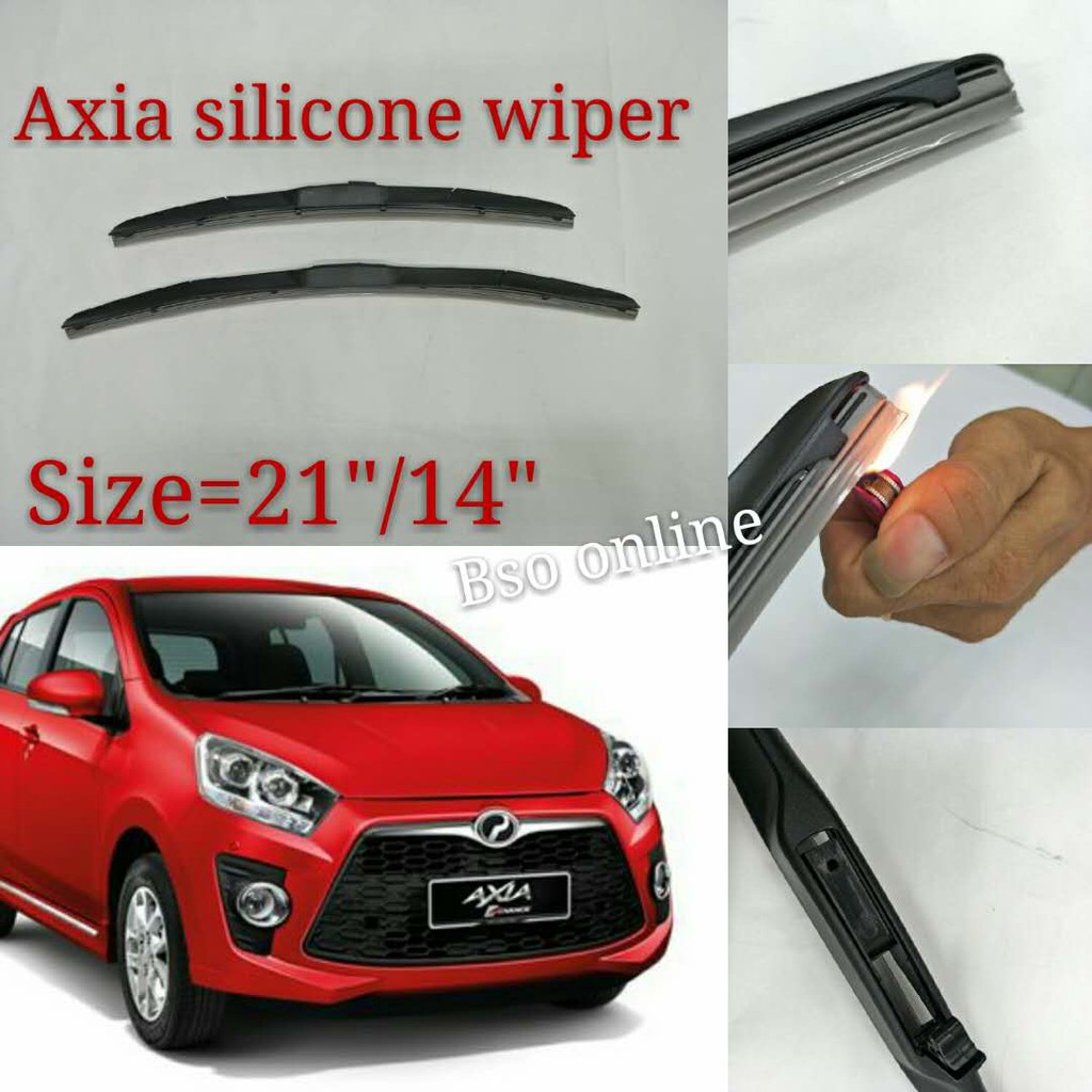 PERODUA AXIA Silicone Mugen Wiper Blades (1 pair) 14" + 21" | Shopee ...