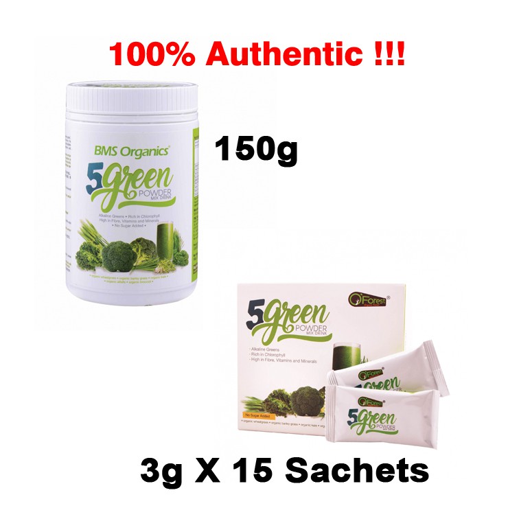 BMS 5 Green Powder 150g/3g X 15 Sachets | Shopee Malaysia