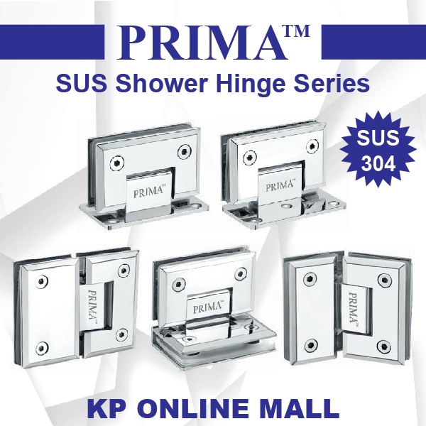 PRIMA Shower Hinge Series SUS 304 ( SS / Black ) SOLD IN PCS | Shopee ...