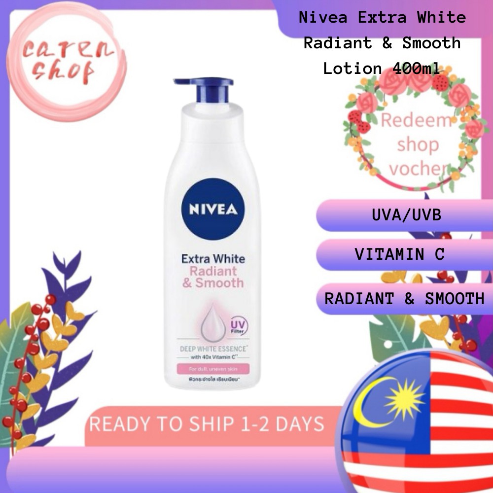 Nivea Extra White Radiant & Smooth Lotion 400ml (G) | Shopee Malaysia