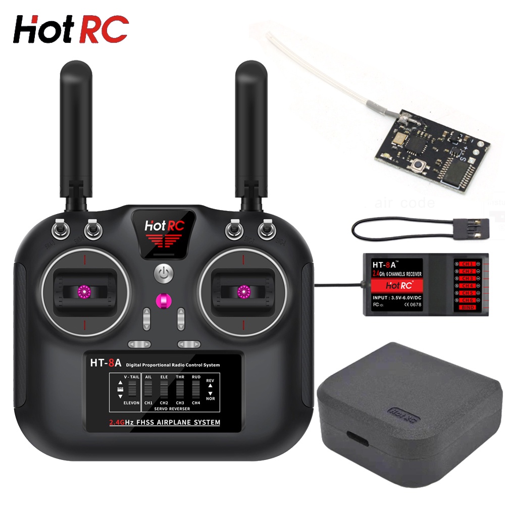 Hotrc HT-8A 2.4G 8CH FHSS GFSK Transmitter Remote Controller SBUS ...