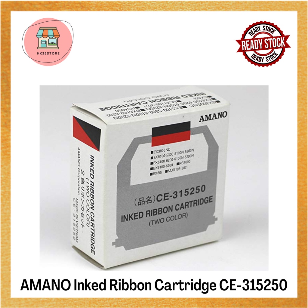 (READY STOCK) Original Amano CE-315250 Punch Card Time Recorder Ribbon ...