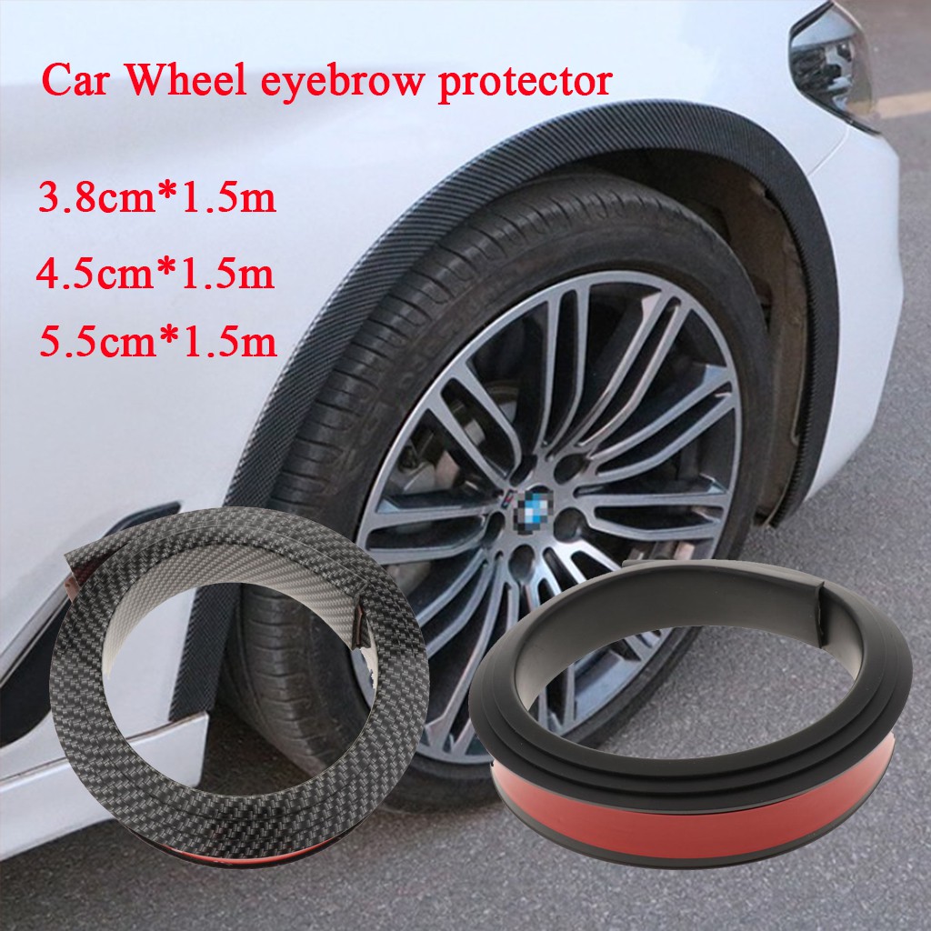 Universal Carbon fiber Rubber Car Wheel Eyebrow Arch Protector Strip ...