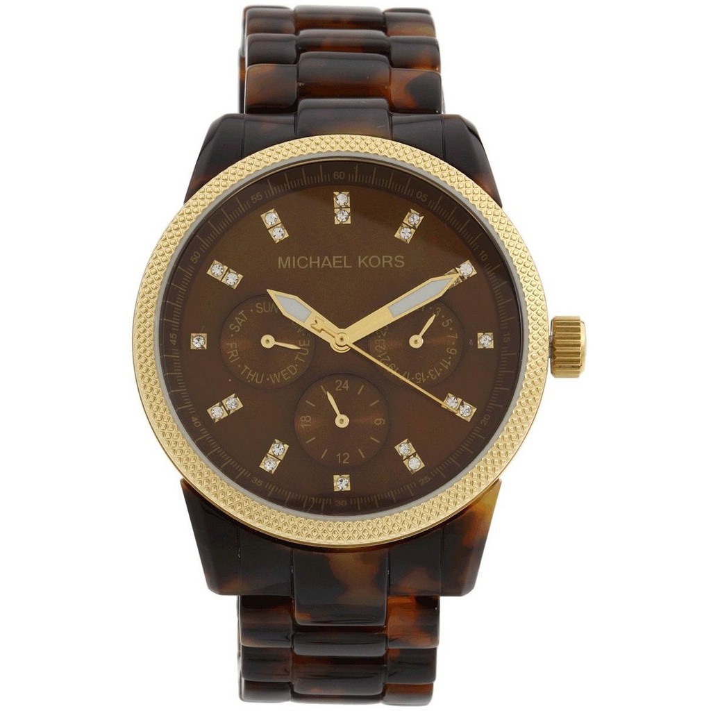 TW Michael Kors Women's Chrono Jet Set Tortoise Shell Watch | Shopee ...
