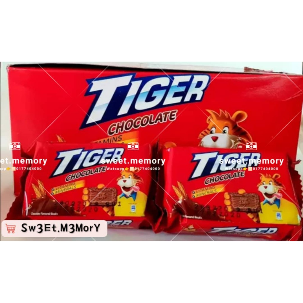 TIGER original/chococlate biscuit 60g x 12 packs | Shopee Malaysia