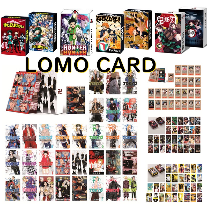 1 Box Anime LOMO Card Demon Slayer My Hero Academia Jujutsu Kaisen ...