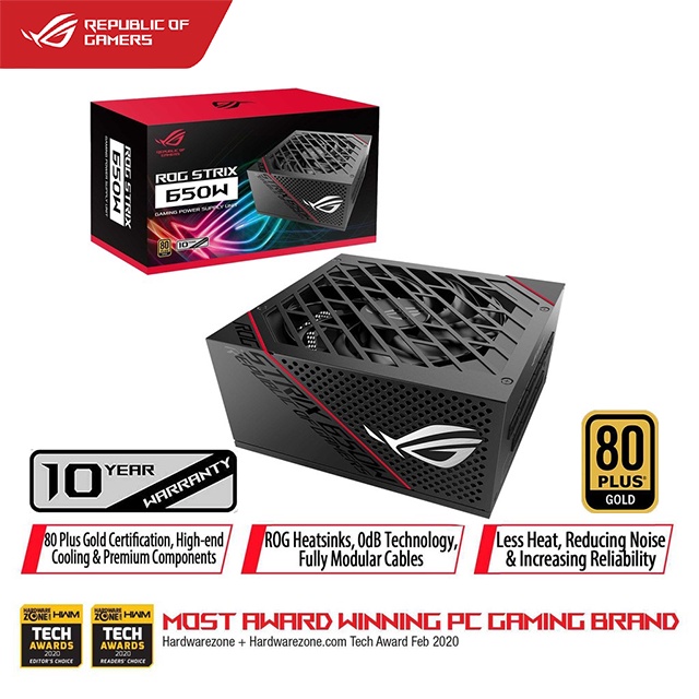 Asus Rog Strix 650G / 750G / 850G / 1000G 80PLUS GOLD Gaming Power ...