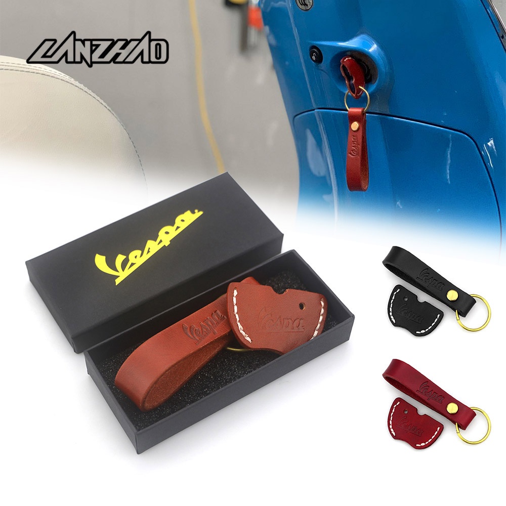 For VESPA S125 Sprint PRIMAVERA GTS LX Secondary Key Genuine Leather ...