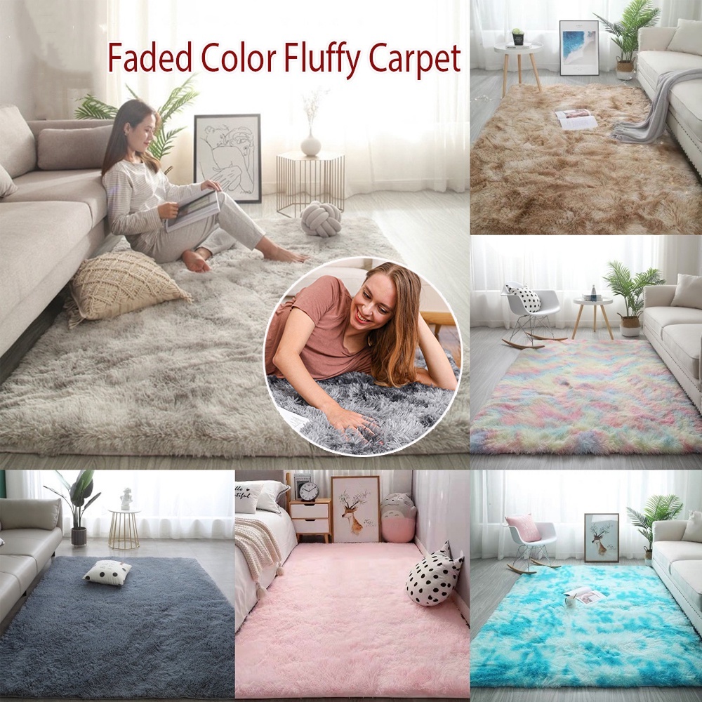 150cm*180cm Fur Furry Carpets Floor Mat Room Mat Soft Living Room ...