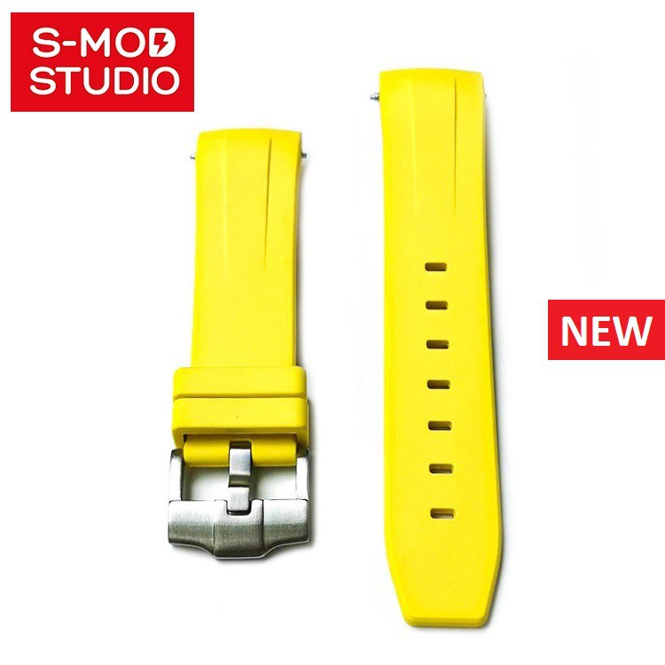 S-MOD Seiko Samurai Perfect Fit Curved End Rubber Strap Band 22mm FKM ...