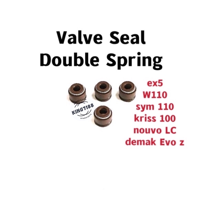 valve seal double spring (harga 1 pcs) Honda ex5/nouvo LC/demak Evo z ...