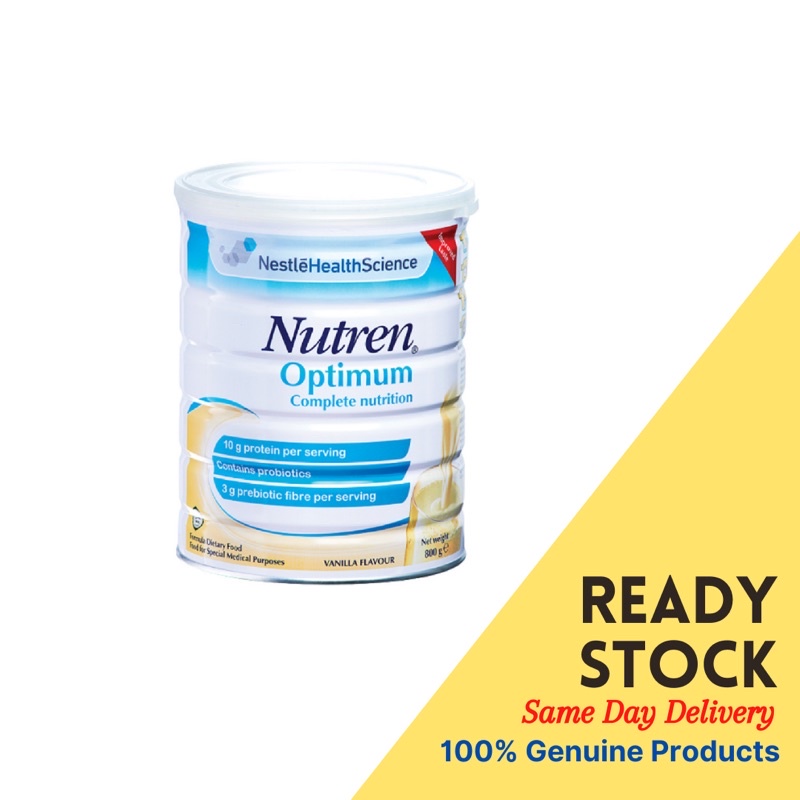 NUTREN OPTIMUM COMPLETE NUTRITION PROBIOTIC VANILLA 800g [READY STOCK ...