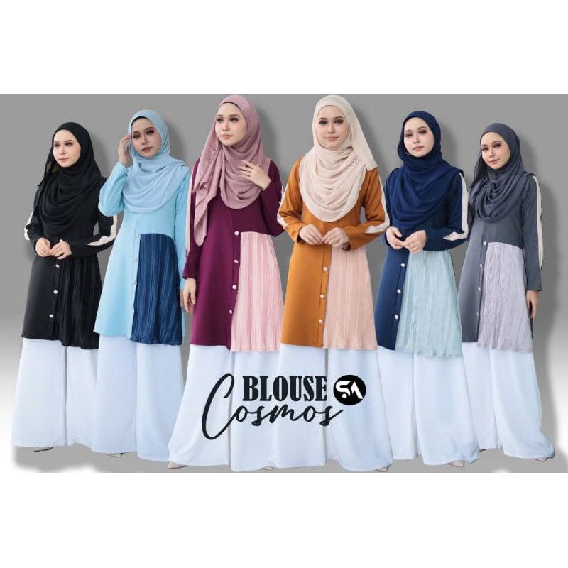 READY STOCK[ 🌹BLOUSE MUSLIMAH LABUH CANTIK EKSKLUSIF 🌹 ] BLOUSE COSMOS ...