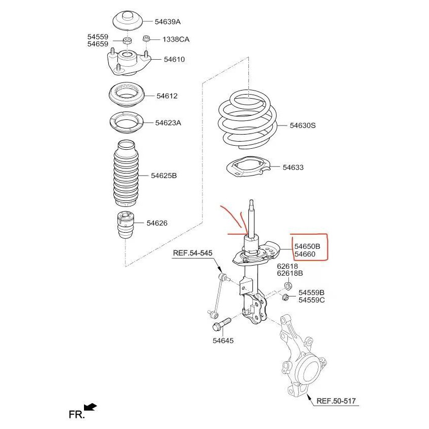 KIA OPTIMA K5 (NU ENGINE) STRUT ABSORBER FRONT (54651-2T270/54661-2T270 ...