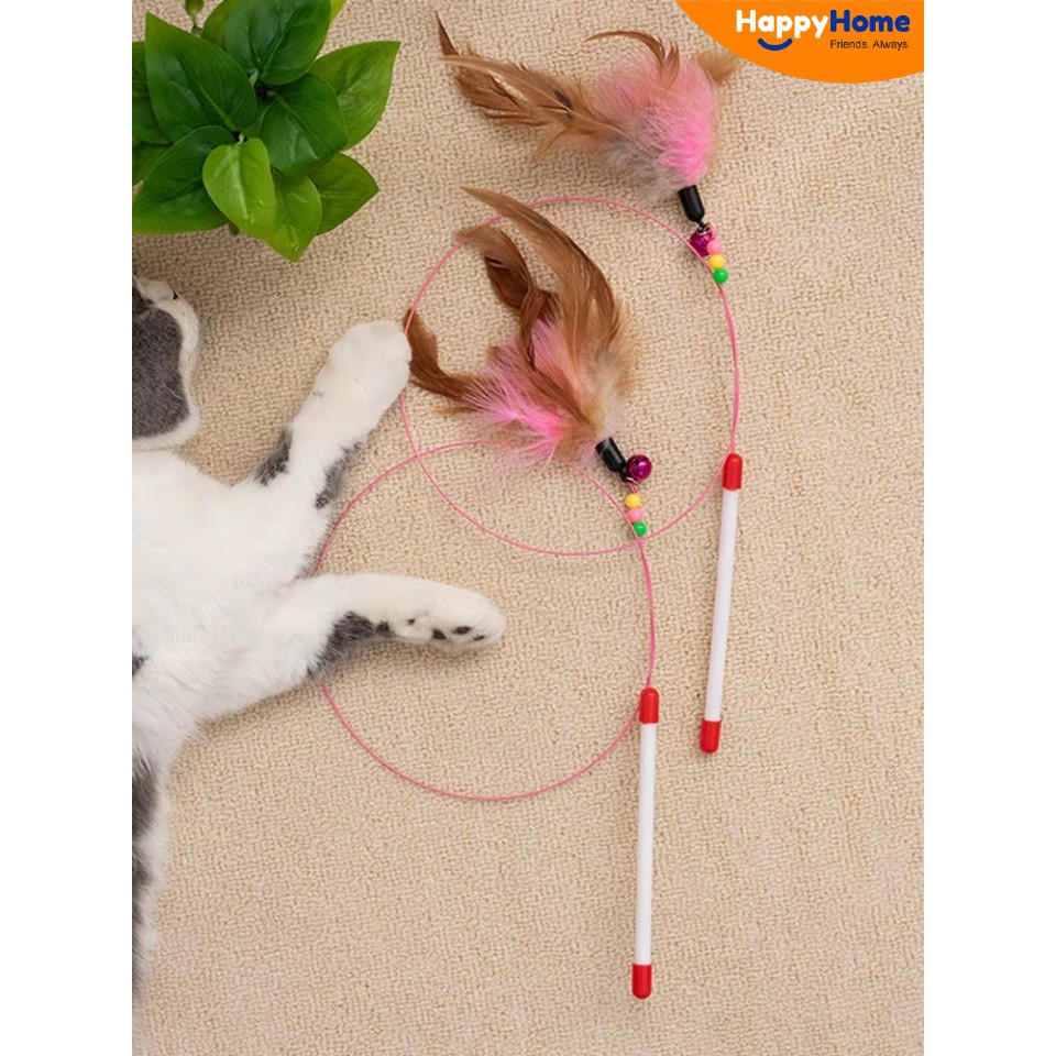 36097 RETRACTABLE INTERACTIVE CAT WAND TOY WITH BELL | Shopee Malaysia