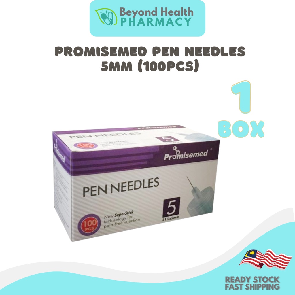 PROMISEMED PEN NEEDLES 5MM (100PCS 1 BOX) DAN (10PCS) | Shopee Malaysia