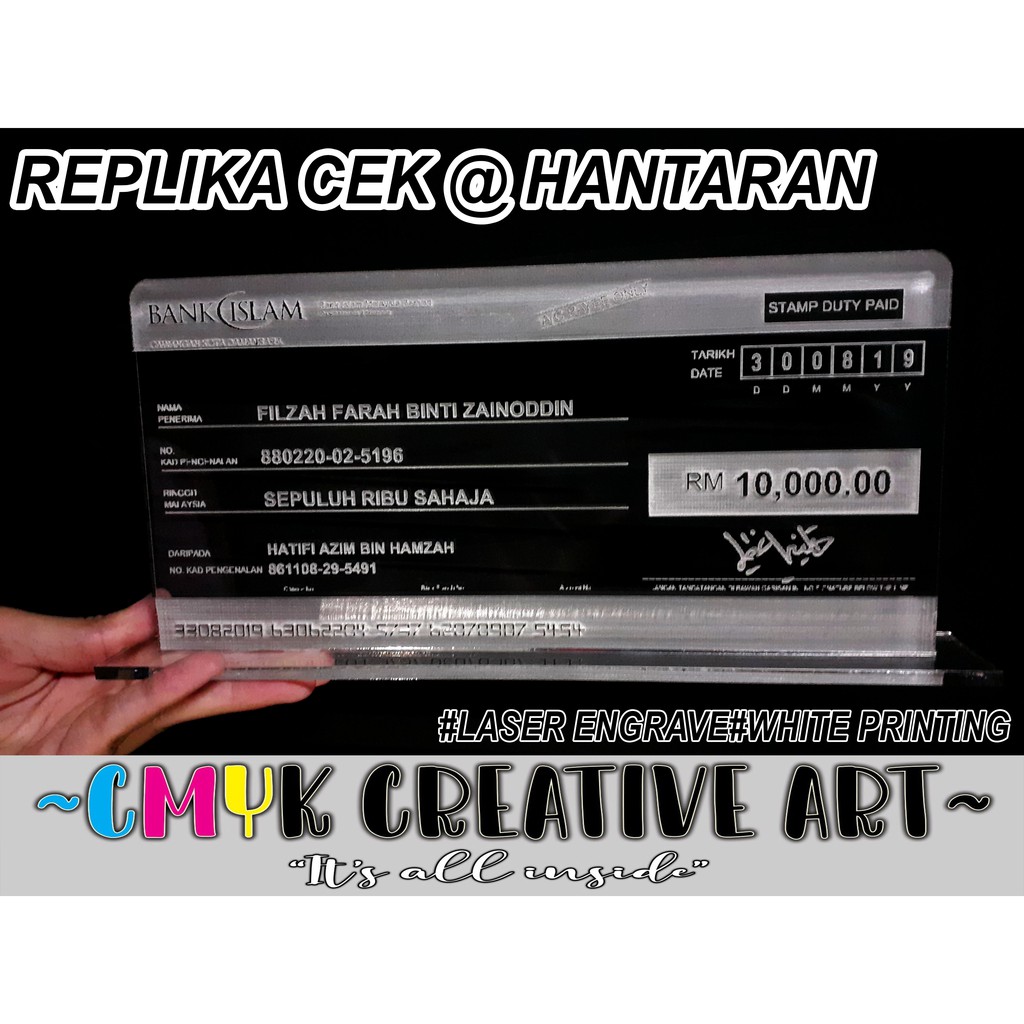 REPLIKA MOCK CHEQUE KAHWIN@HANTARAN | Shopee Malaysia