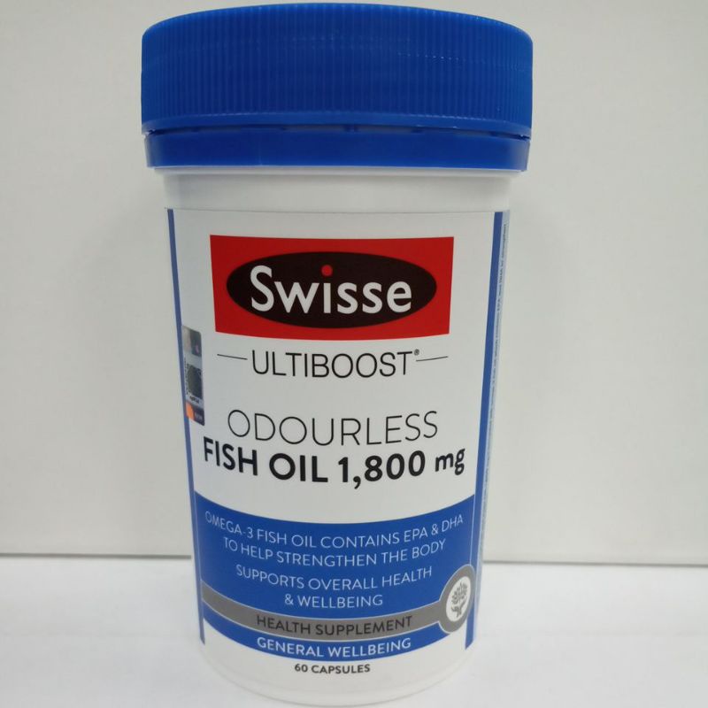 Swisse Ultiboost Odourless Fish Oil 1800mg 60s [EXP:11/23] | Shopee ...