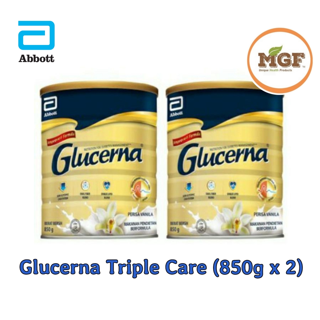 Abbott Glucerna Vanilla / Wheat / Chocolate 850g x 2 | Shopee Malaysia