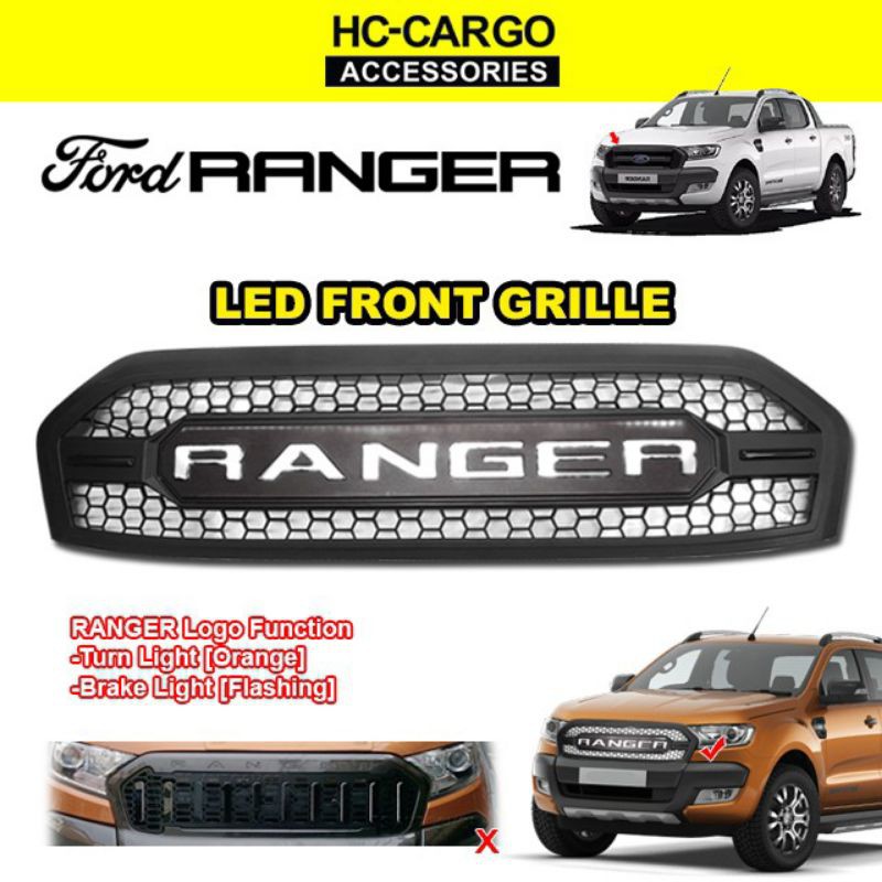 Ford Ranger T7 (2016-2019) LED Front Grill (left and right running ...