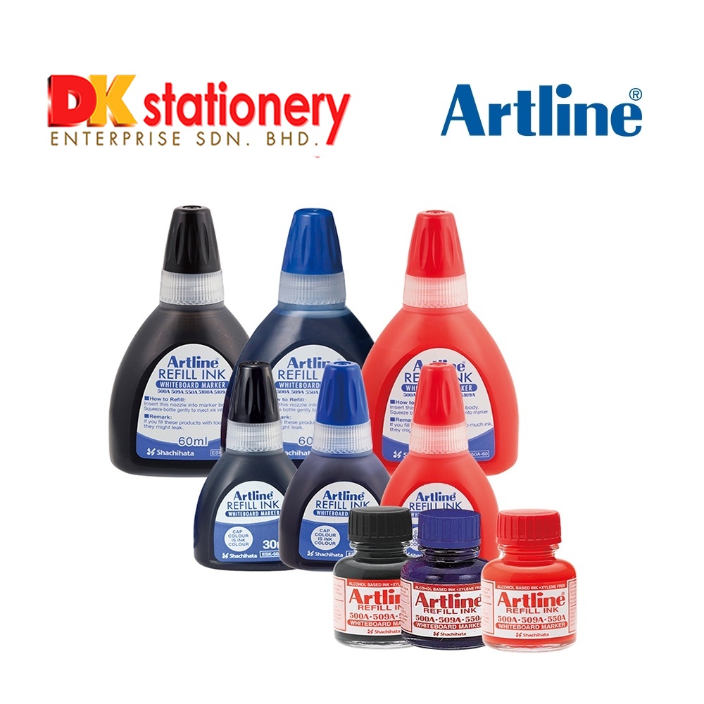 Artline Dakwat Pen Papan Putih Merah Biru Hitam Whiteboard Marker ...