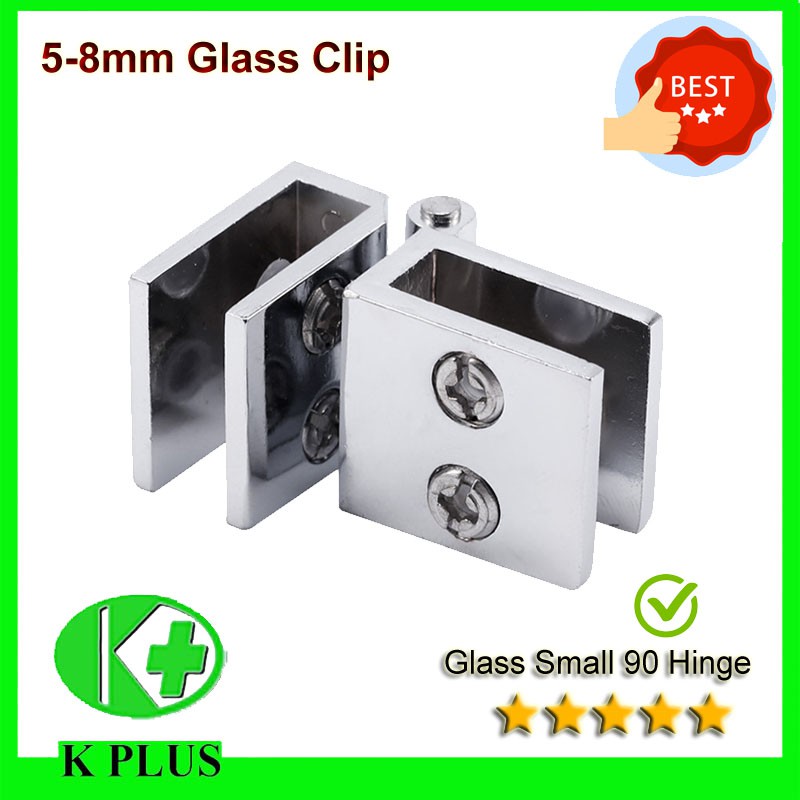 Showcase clip 90 door clip glass hinge glass clamp furniture engsel ...