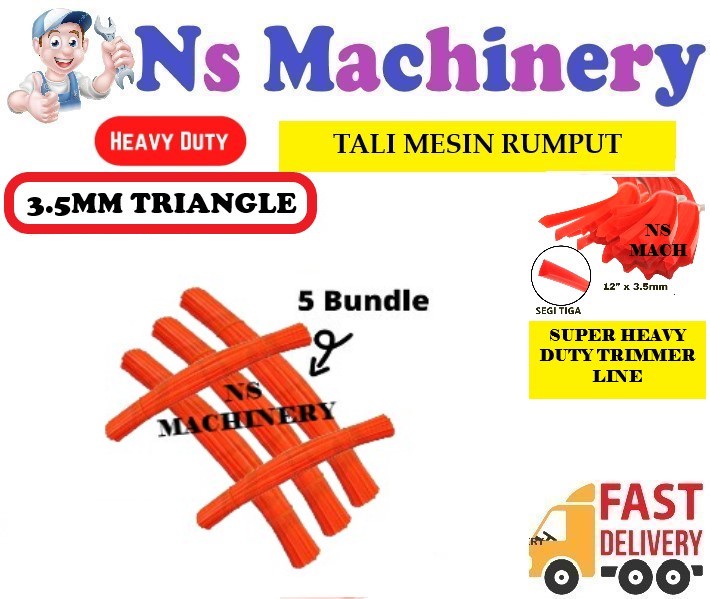 3.5mm Piring Tiga Segi Triangle Tali Tangsi Tali Mesin Rumput Piring ...
