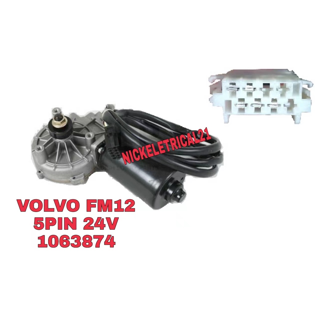 (1PC) Volvo Truck FM FH Version 1 (Taiwan) 5PIN 24V Wiper Motor ...