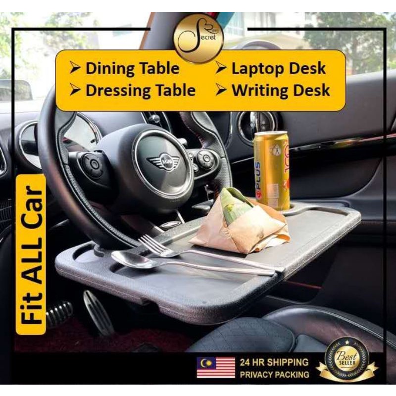 Car Steering Wheel Table Tray Car Dining Tray Makan dalam kereta 汽车方向托盘 ...