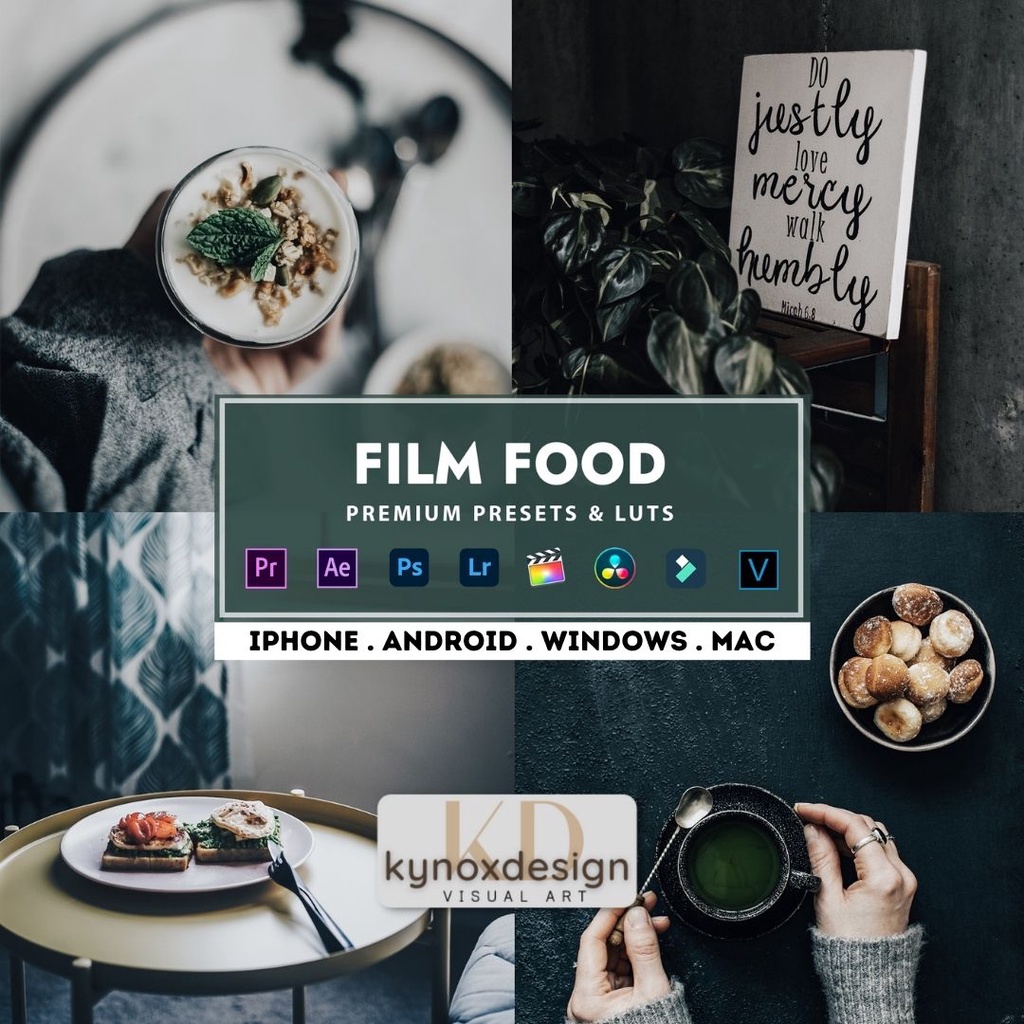 [Premium Lightroom Preset or LUTs] 𝐅𝐈𝐋𝐌 𝐅𝐎𝐎𝐃 for LR/LR(mobile)/PR/AE/PS ...