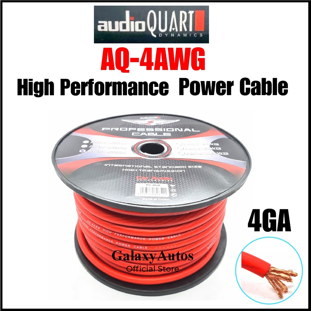 Audio Quart 4GA High Performance Power Cable For Amplifier AQ-4AWG ...