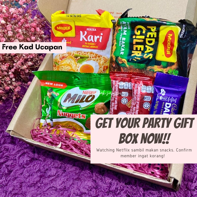 PARTY GIFT BOX / SURPRISE GIFT BOX MAGGI / MAGGI GIFT BOX | Shopee Malaysia