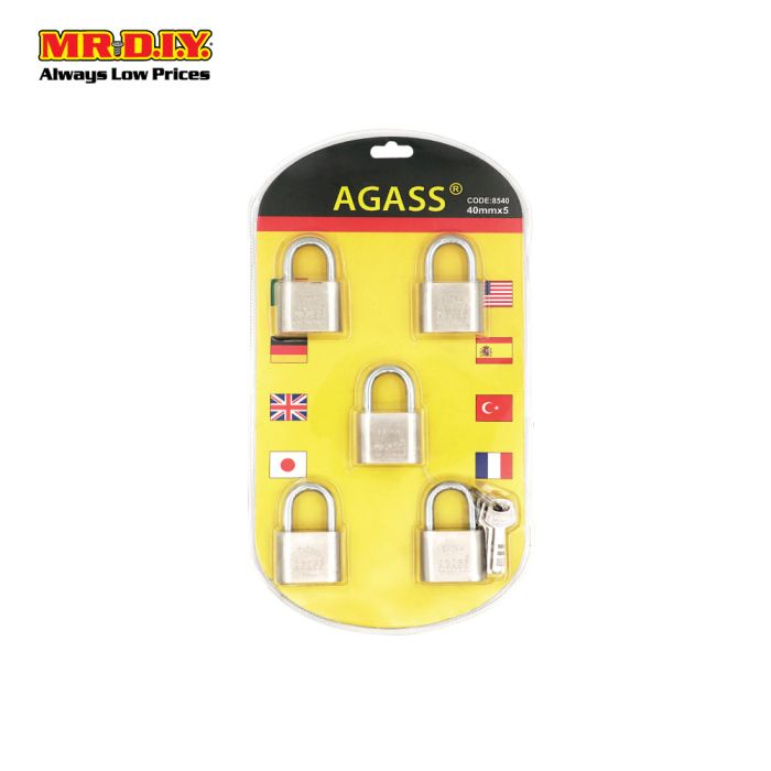MR.DIY AGASS Padlock Set (5 x 40mm) | Shopee Malaysia