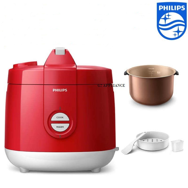 PHILIPS (2LITER) RICE COOKER HD-3129/60 (RED COLOUR) | Shopee Malaysia