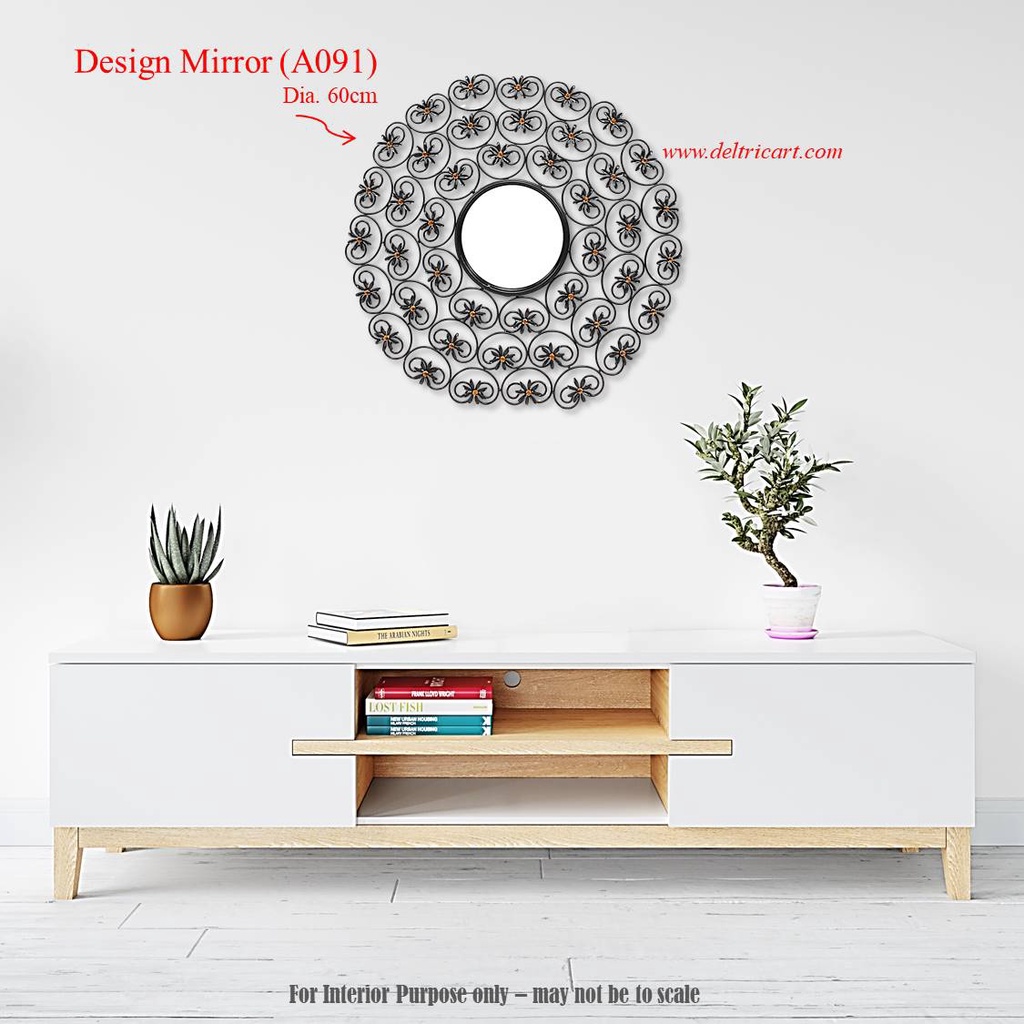 Cermin Bulat Deco dinding | Shopee Malaysia