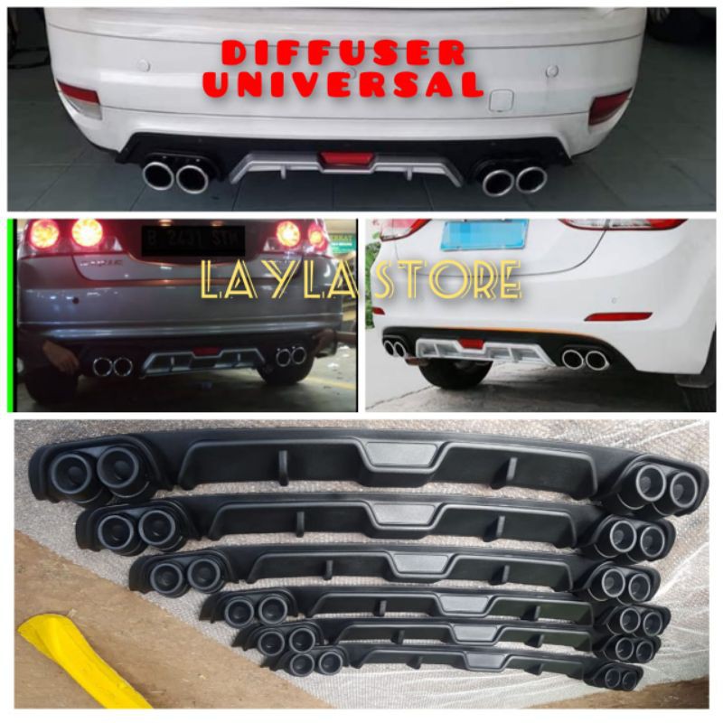 Universal Rear bumper diffuser | Shopee Malaysia