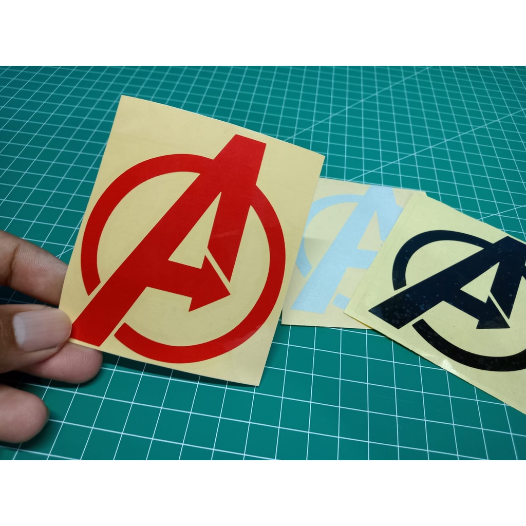 Cutting sticker Avengers logo sticker Variations of motorbike car ...