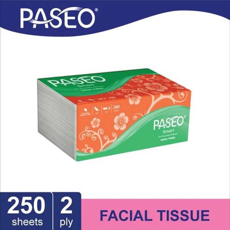 Paseo Smart Facial Tissue 250 sheets / PASEO 250's Facial Tissue ...