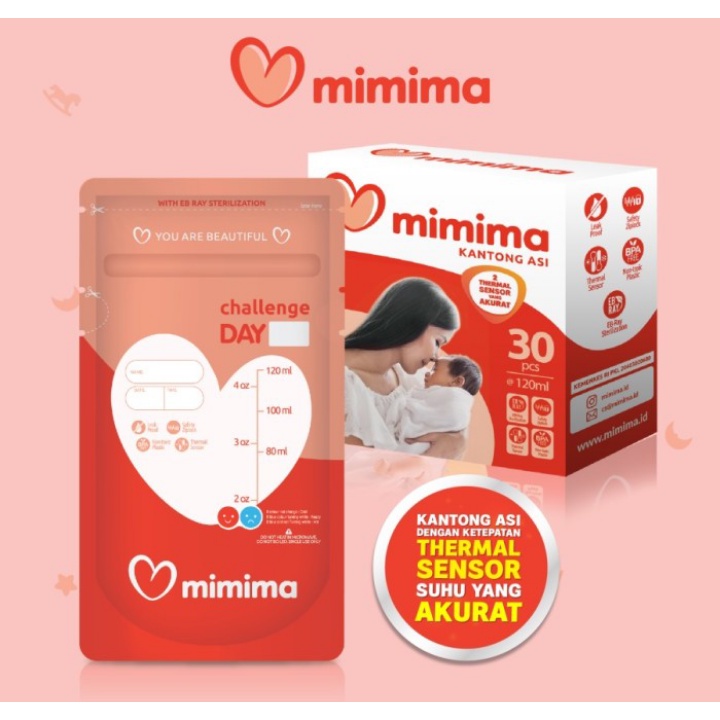 Mimima Breast Milk Bag 120ml Contents 30pcs/breast Milk Bag Double ...