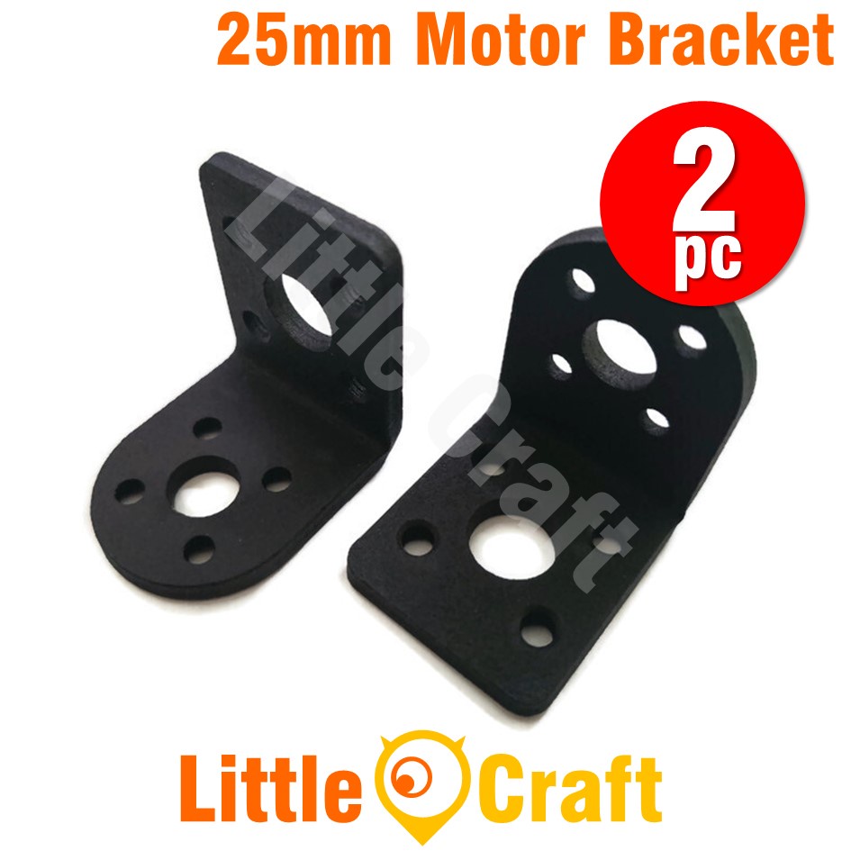 25mm DC Motor Right Angle Mounting Bracket L Bracket (2pcs) | Shopee ...