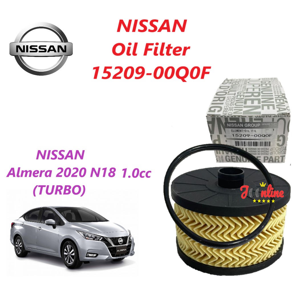 NISSAN Oil Filter 15209-00Q0F-Nissan Almera New 2020- 1.0cc N18 ( Turbo ...